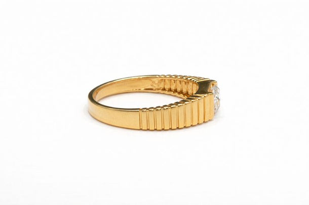 1.02 Carat Lab-Grown Emerald Cut Diamond Gold Ring – Ivana Jewels